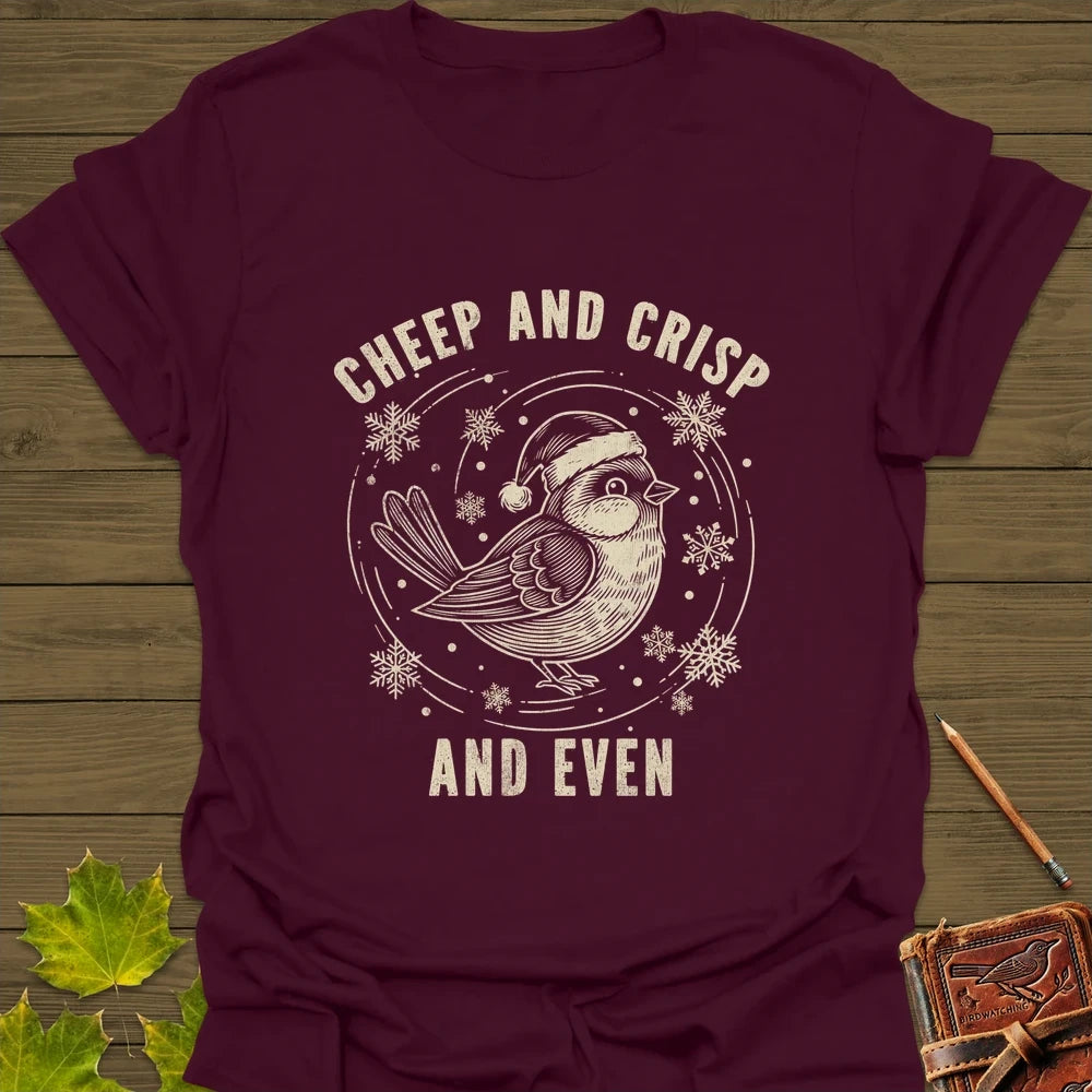 Cheep And Crisp - Holiday Bird Santa Hat T-Shirt – Bird Bliss